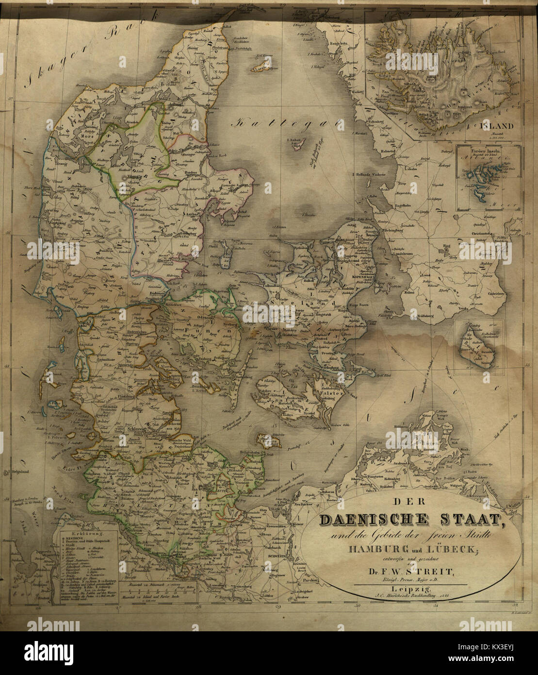 Denmark map hi-res stock photography and images - Alamy