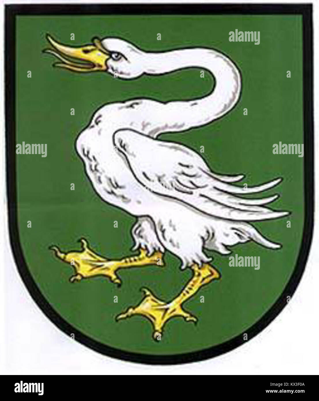 The coat of arms (CoA) of Bela in the Opava region of the Czech ...