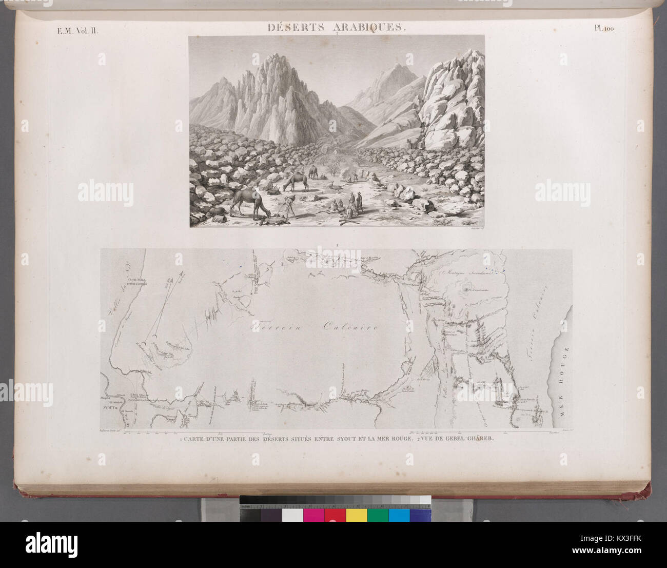A map of a section of the Arabian deserts between Syout and the Red Sea ...