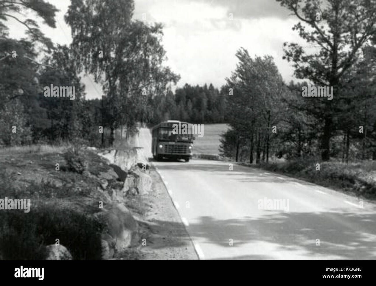 Historical photograph of Ältavägen street from the 1950s in Sweden ...