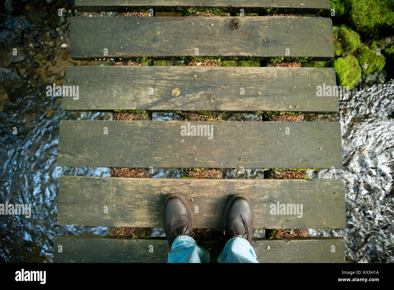 Looking down at your feet Stock Photo - Alamy