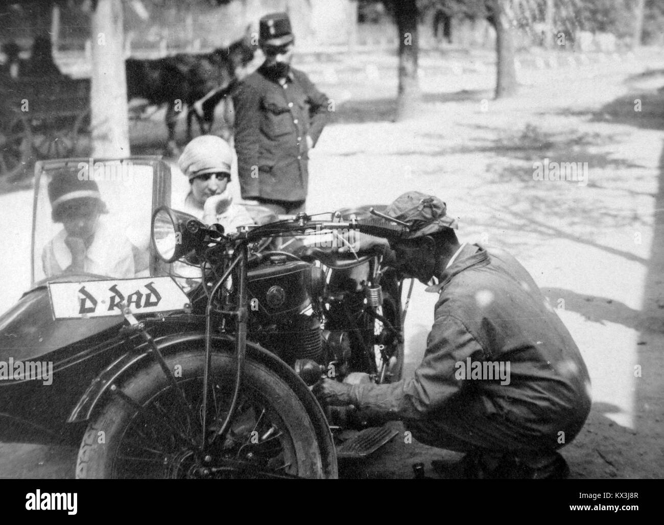Historical motorcycle significance Black and White Stock Photos ...