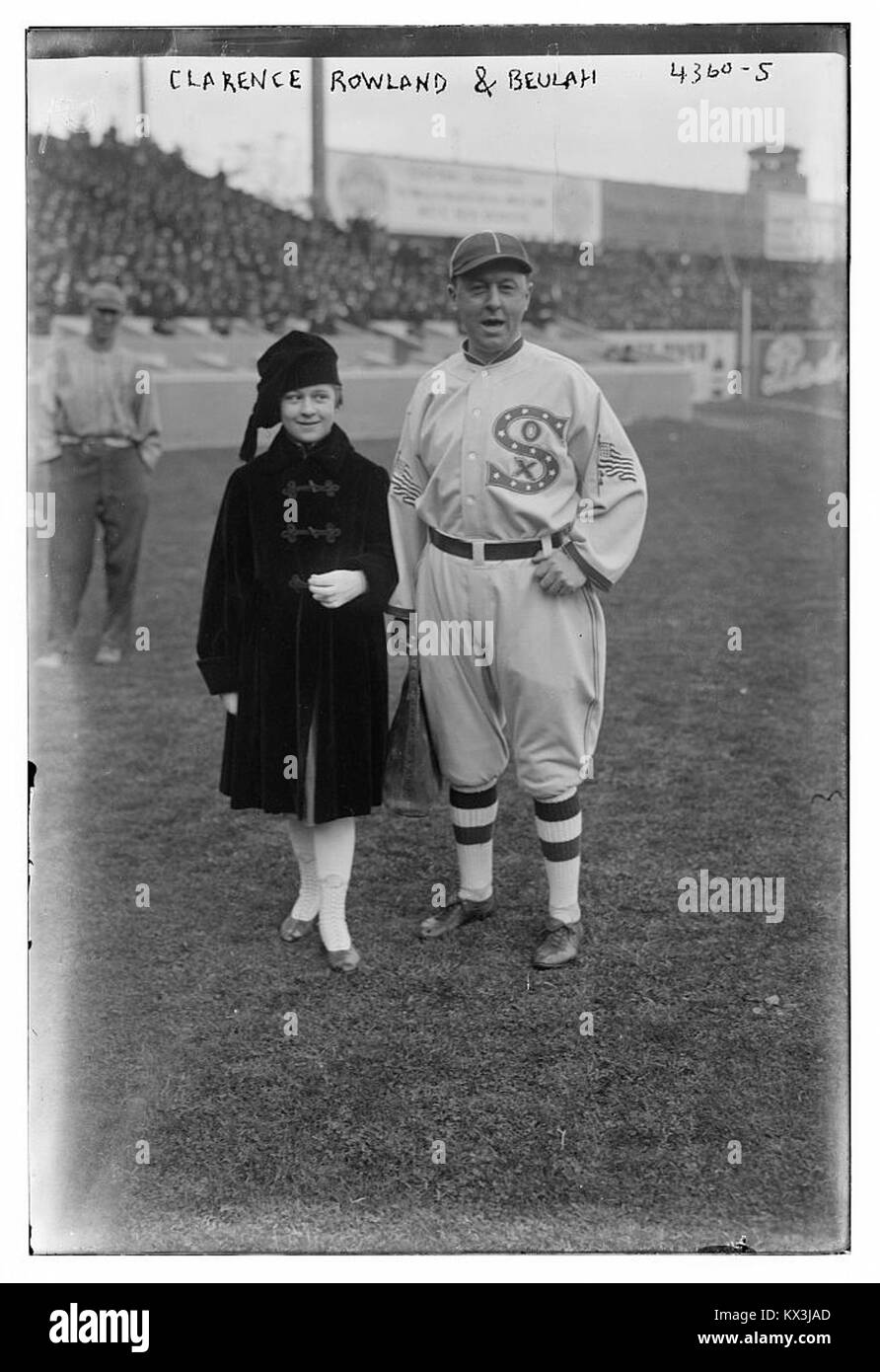 A historical photograph of baseball manager Clarence 'Pants' Rowland ...