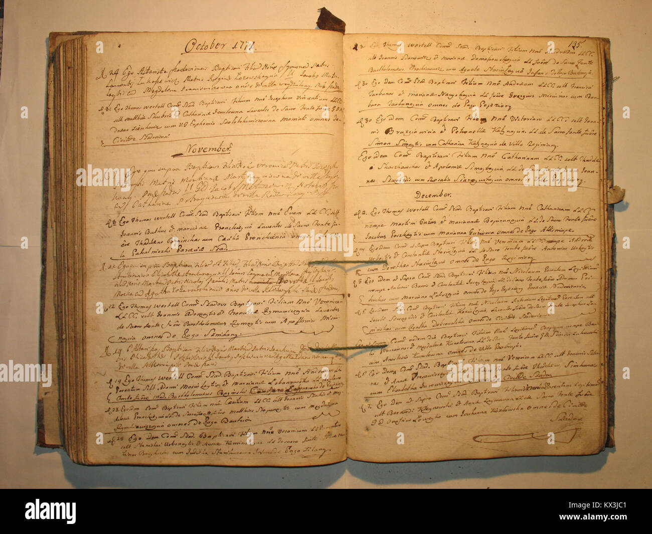 A historical record from the Seduva RKB church, containing baptismal ...