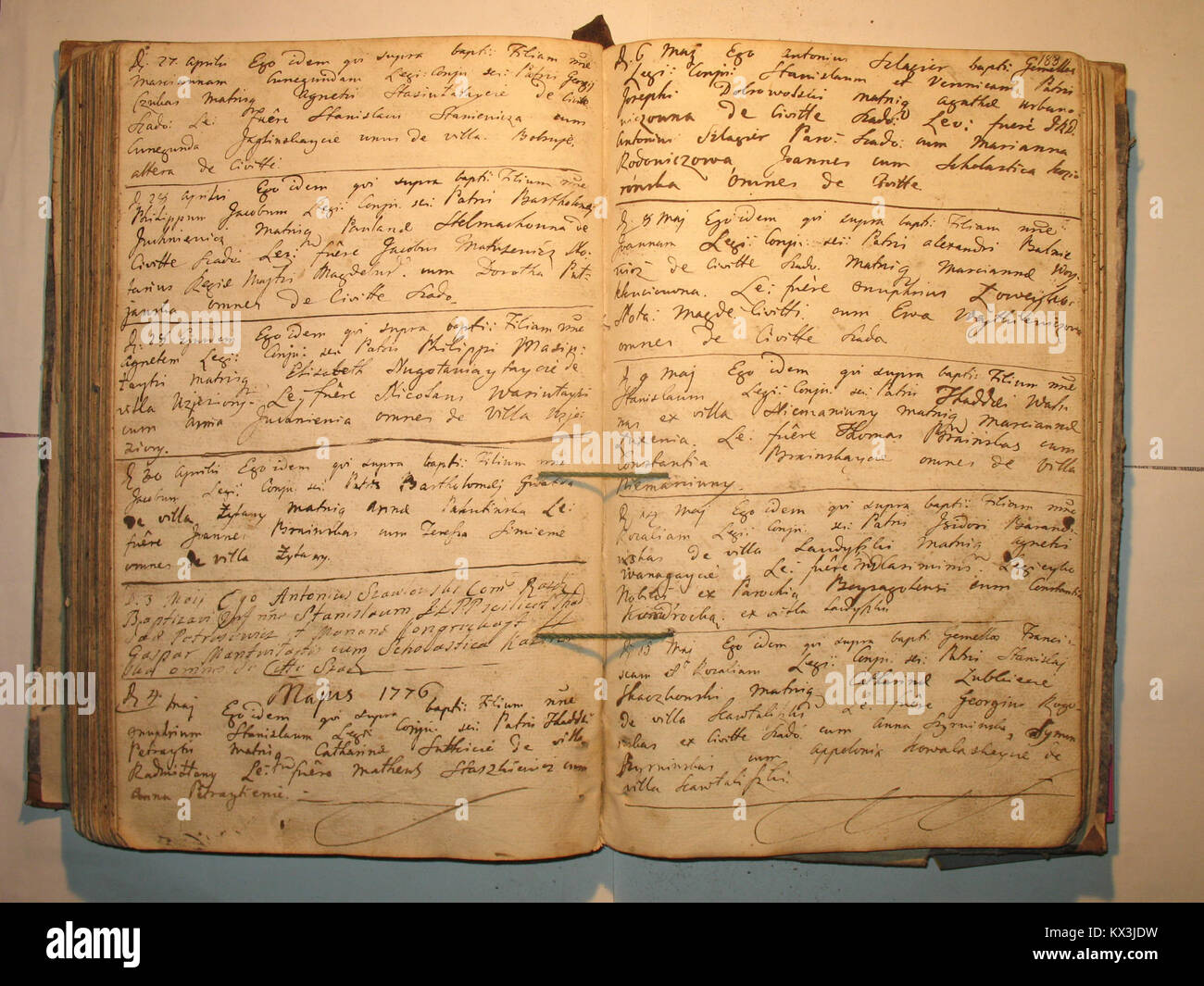 A historical Lithuanian church register book from 1758-1779 ...