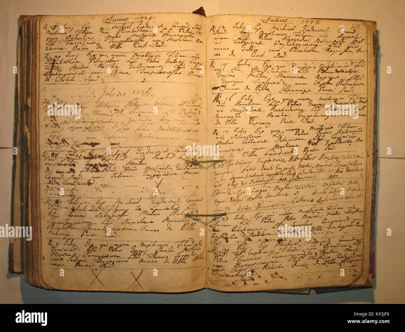 A baptismal record book from Seduva RKB, covering the years 1758 to ...