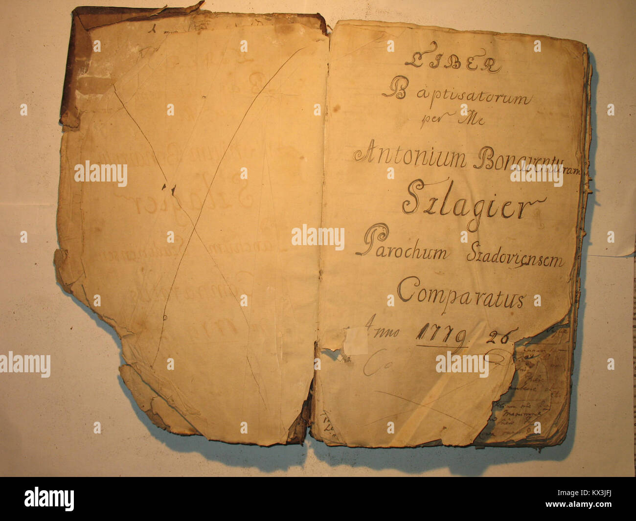 A religious document from 1779-1789, a church register (*krikšto ...