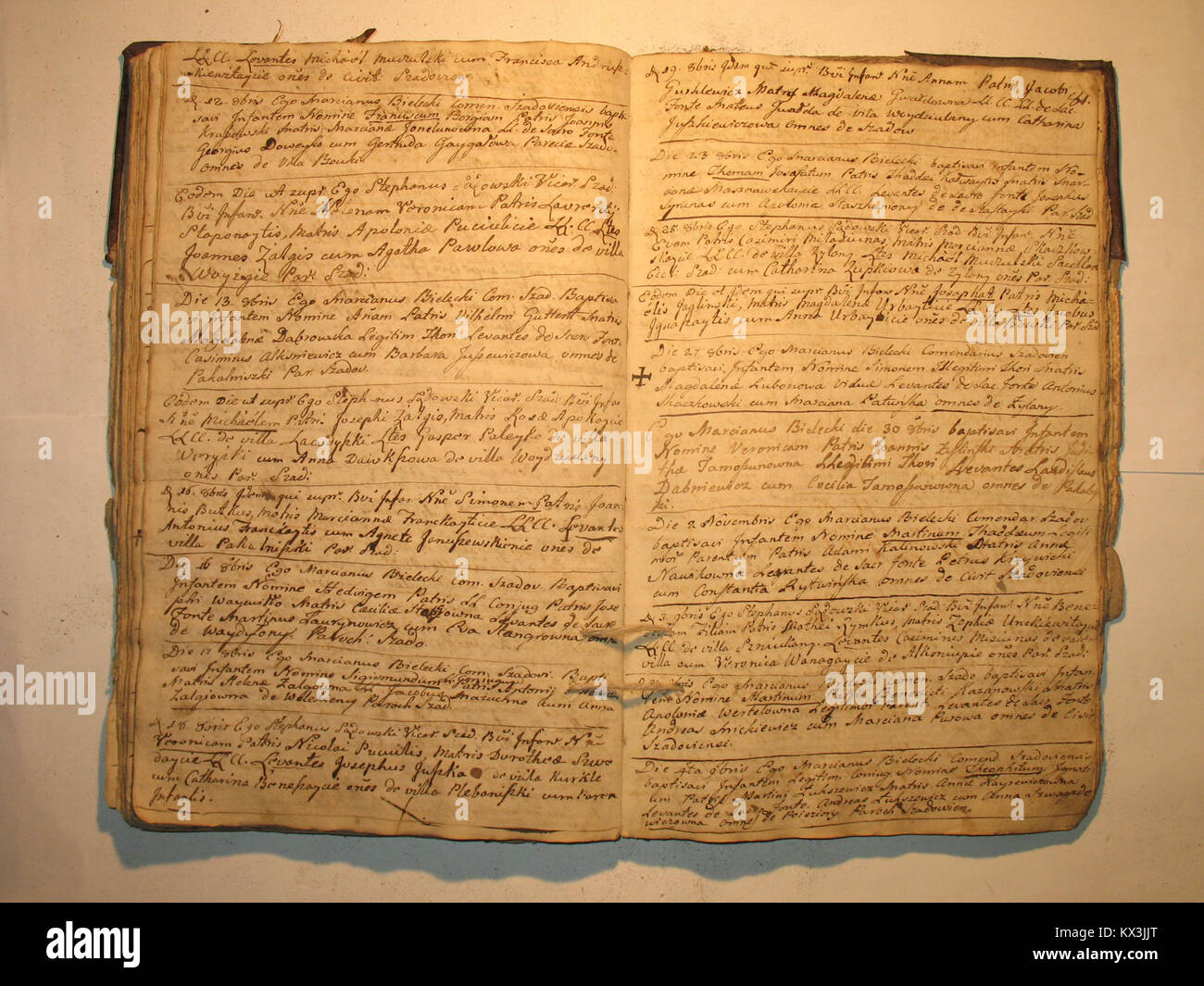 A religious document from 1779-1789, a church book documenting ...