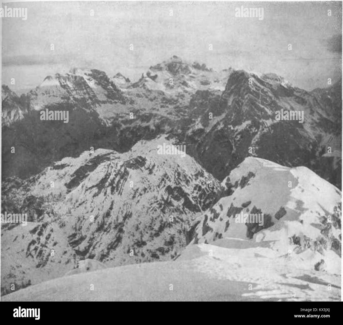 Landscape mountain range rocky Black and White Stock Photos & Images ...