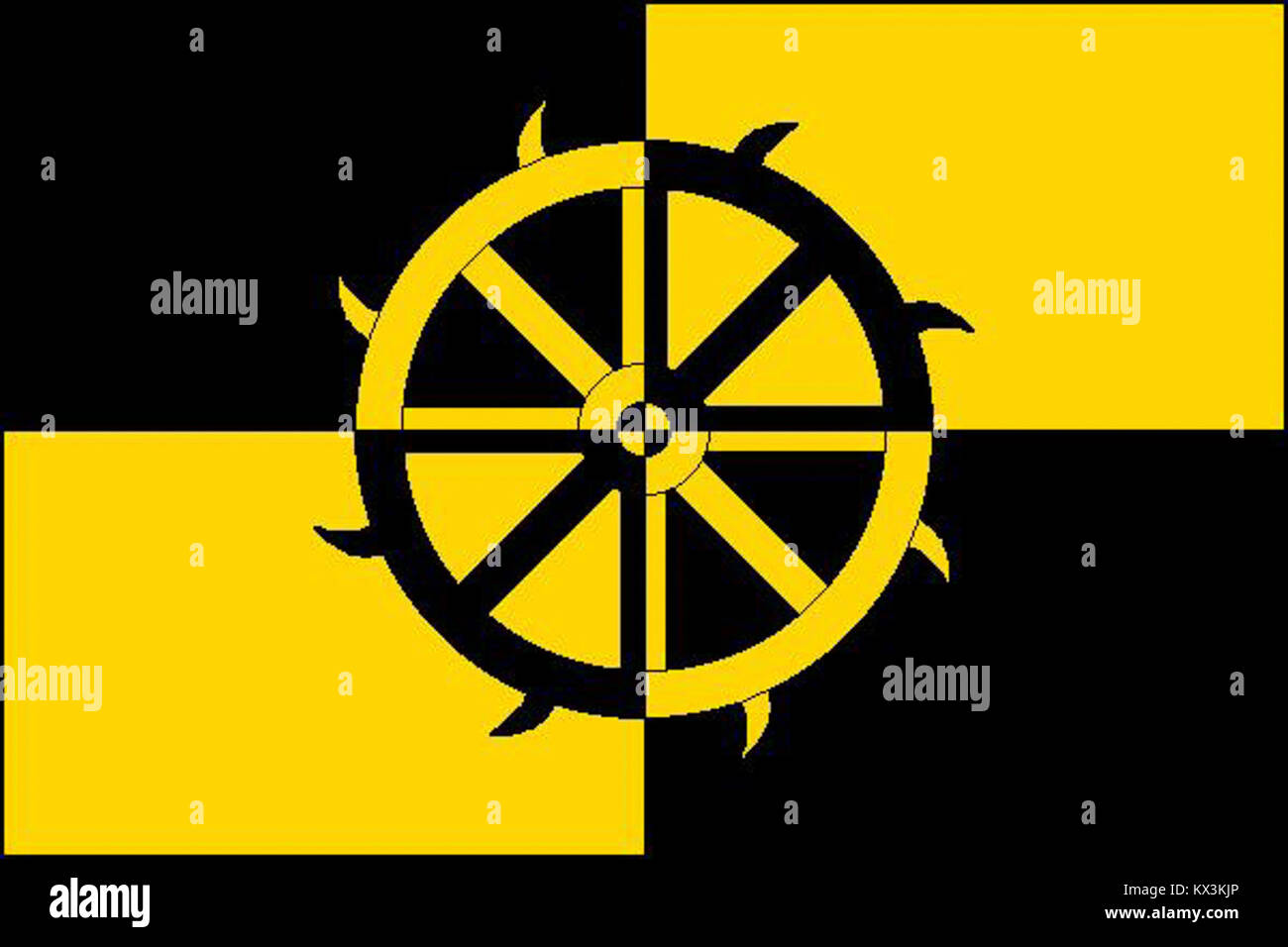 An image showing the flag of Stepánkovice, a village in the Czech ...