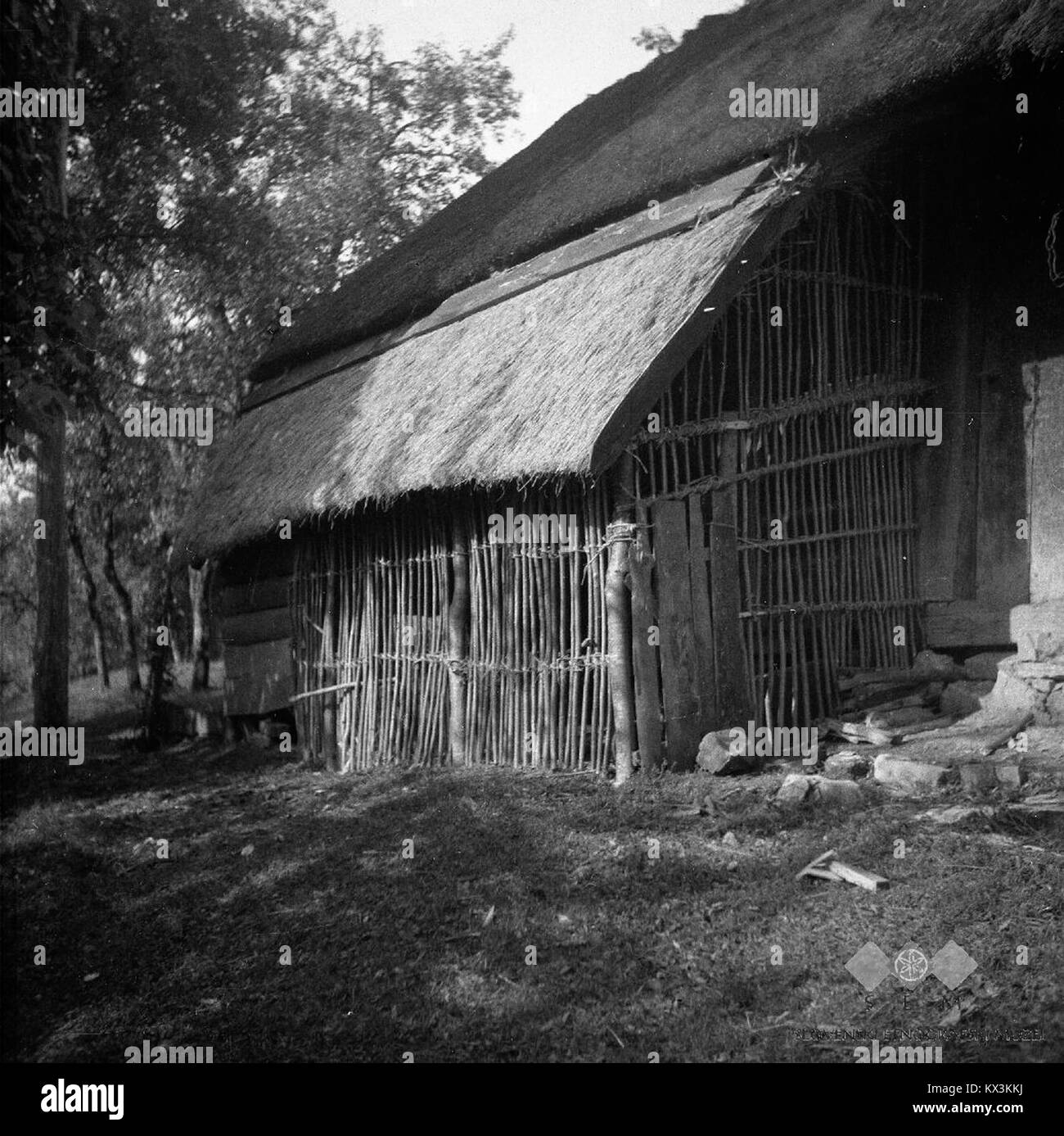 Photograph of a traditional Slovenian chicken coop ('supa') in Gor ...