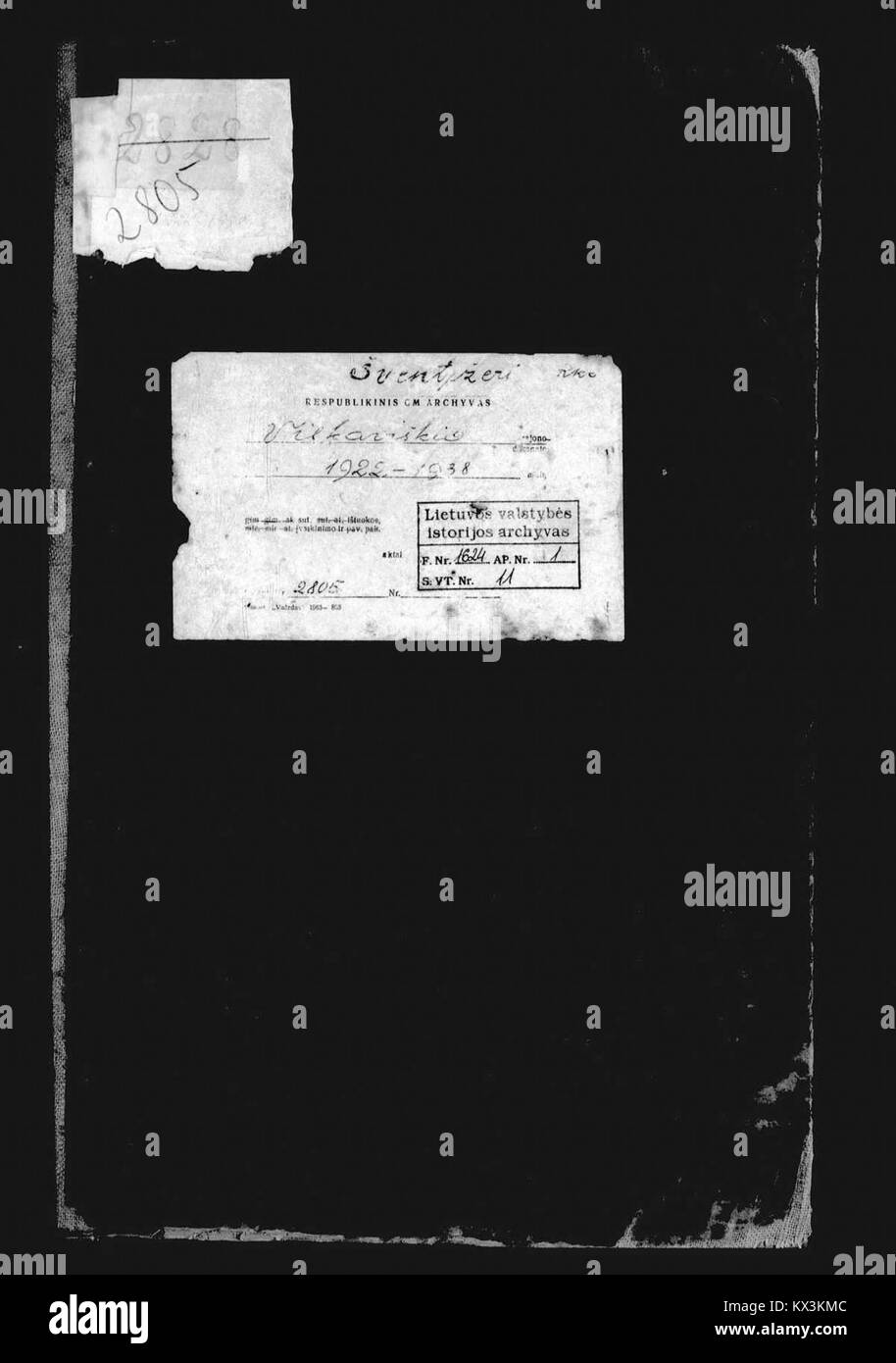 Church record book from 1922-1938 for Sventezerio parish in Lithuania ...