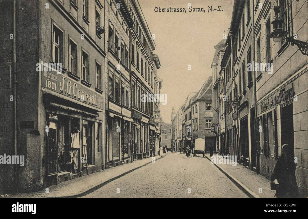 A historical photograph of Zary, Poland, showing urban structures ...