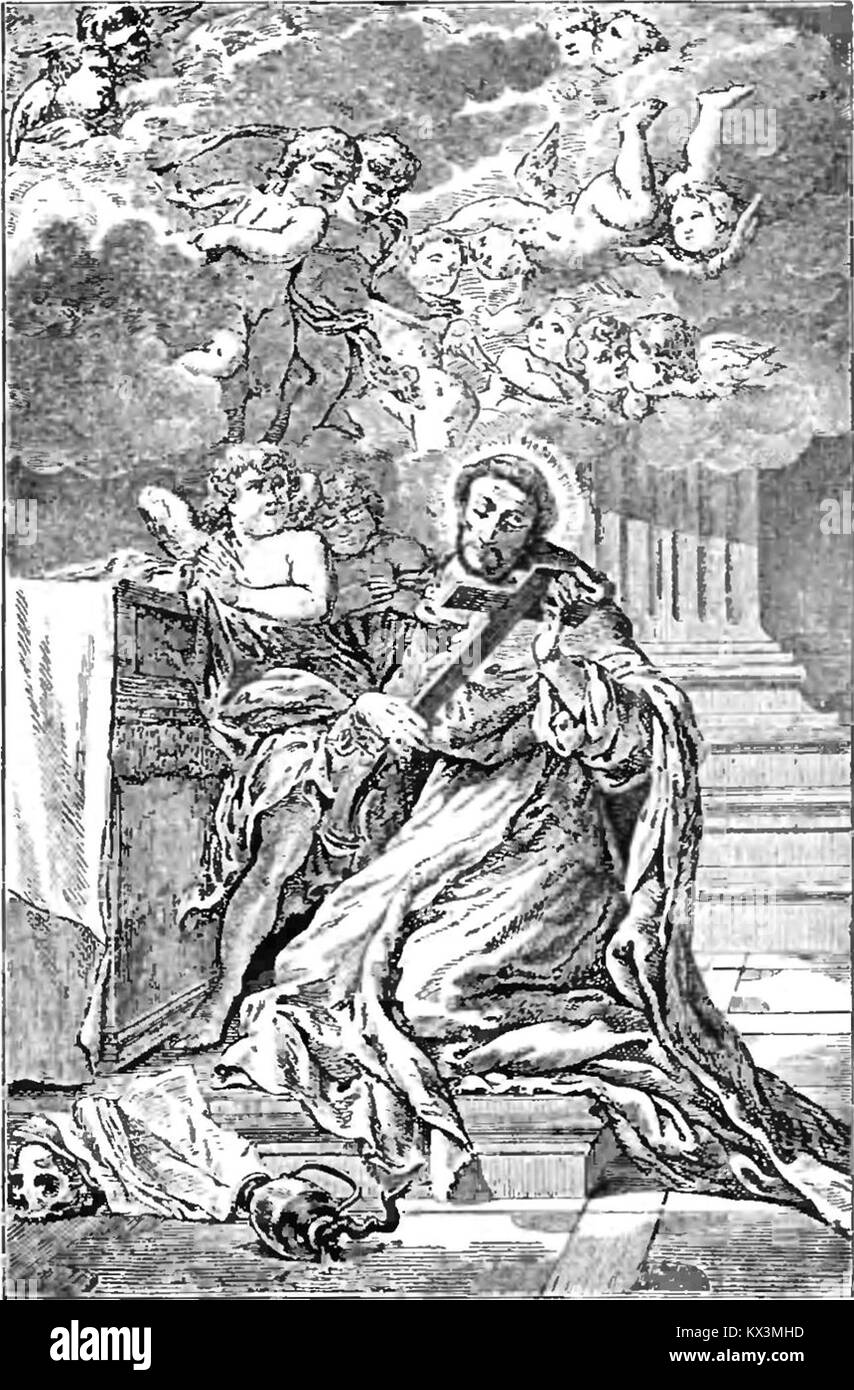 An illustration from 'Lives of the Saints for All Days of the Year ...