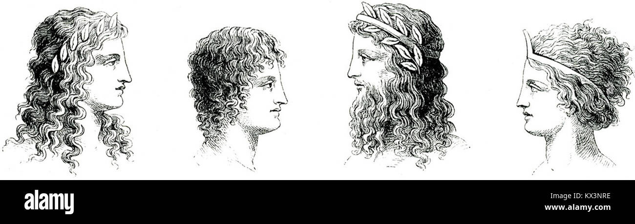 Illustration titled 'Heads of Men' by Jacob Von Falke from 1887 ...