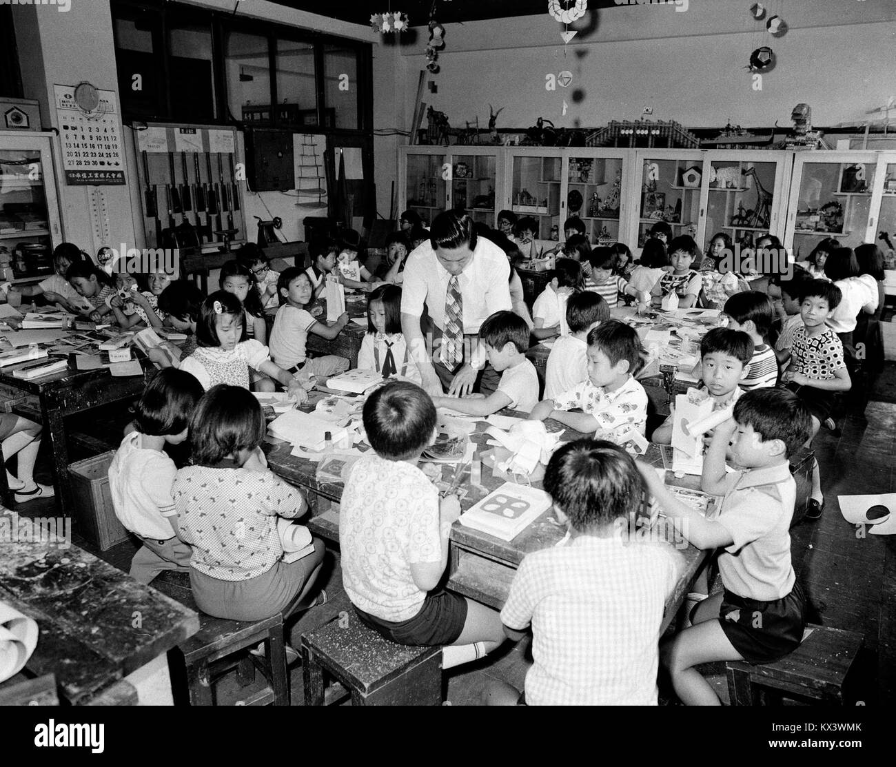 Elementary school activities Black and White Stock Photos & Images - Alamy