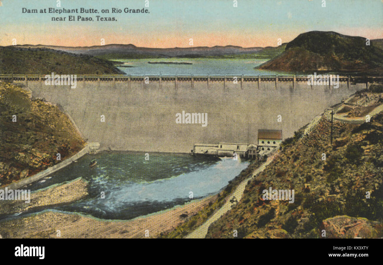 Photograph of the Elephant Butte Dam on the Rio Grande near El Paso ...