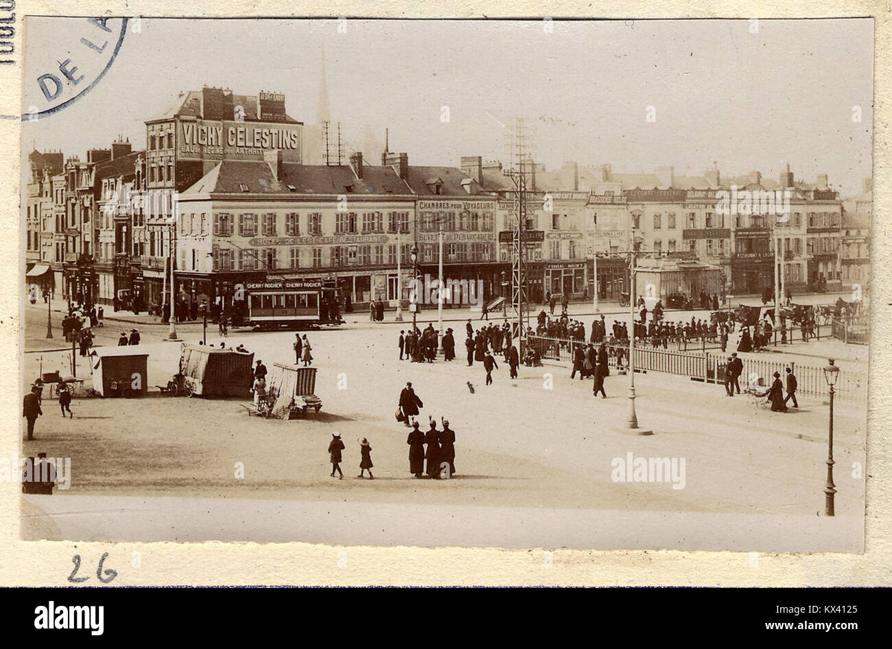 A photograph from 1879 by Fonds Berthel showing the Gare de Amiens ...