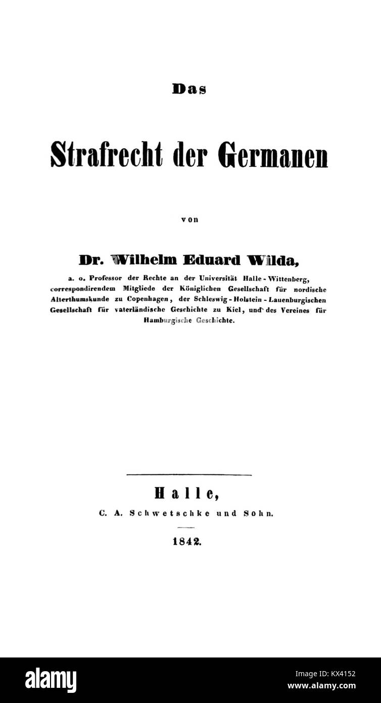 This 1842 work titled 'Das Strafrecht der Germanen' discusses the ...