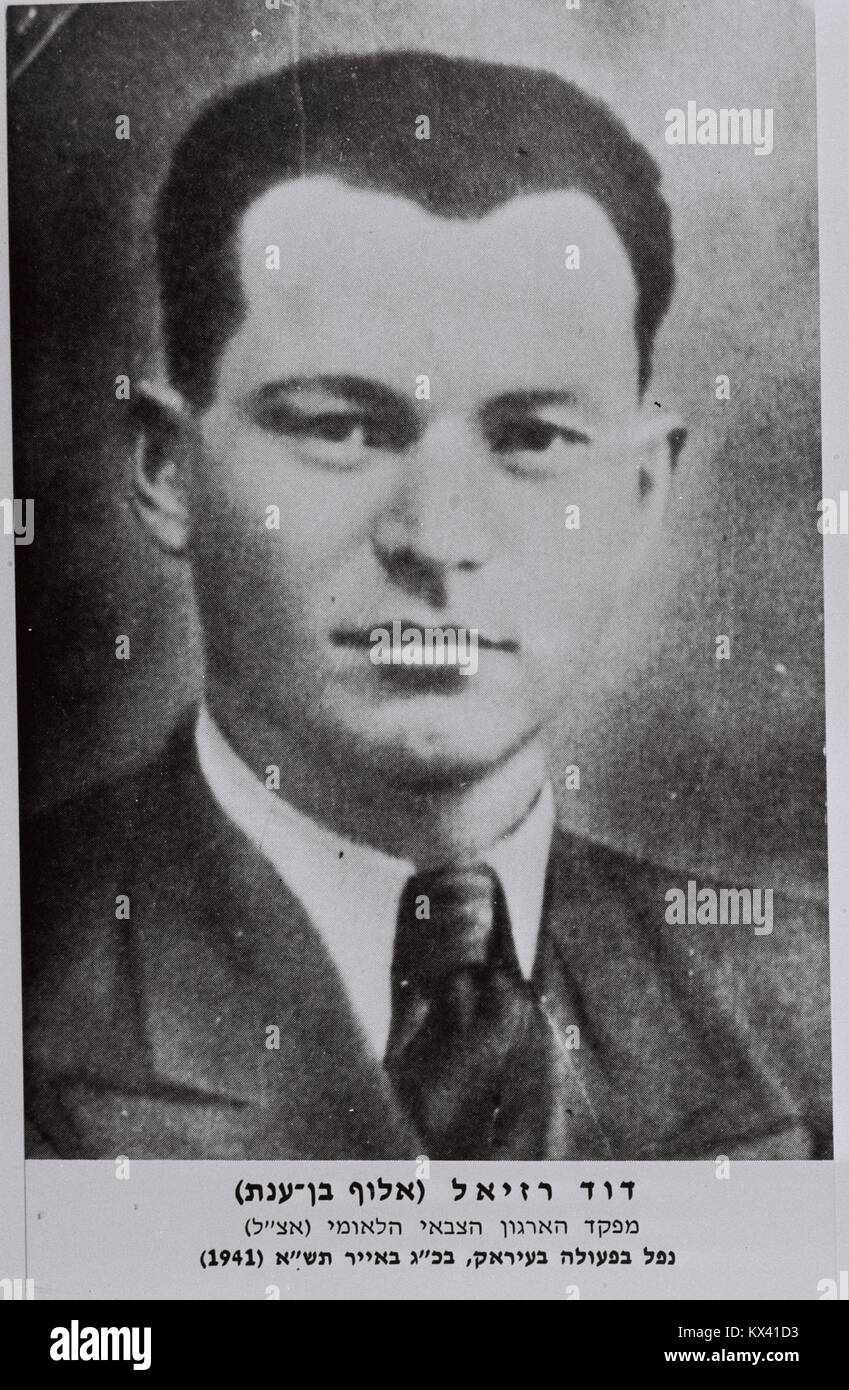 DAVID RAZIEL, ONE OF THE FOUNDERS AND COMMANDER OF THE 'ETZEL ...