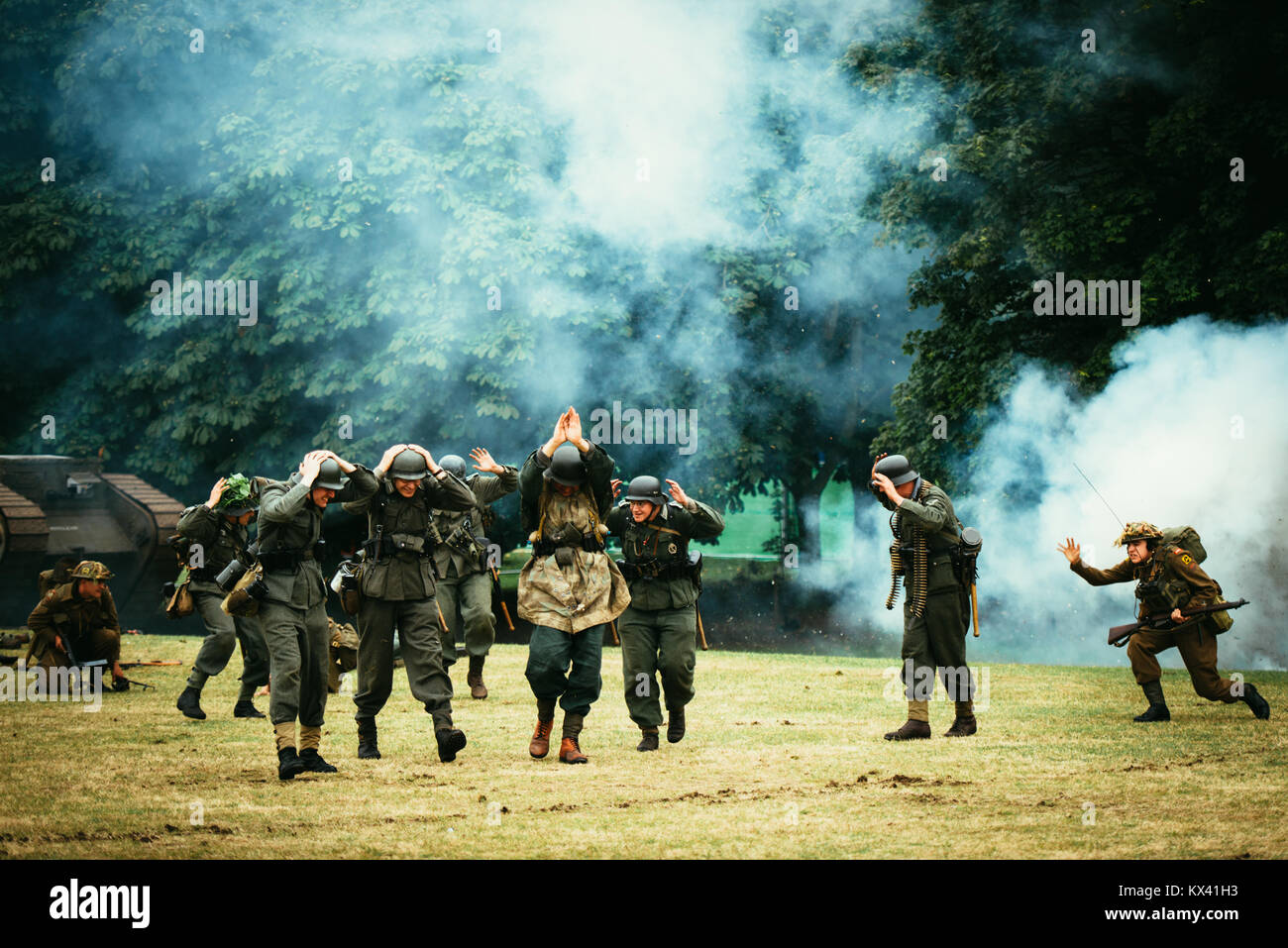 World war two battle reenactment hi-res stock photography and images ...