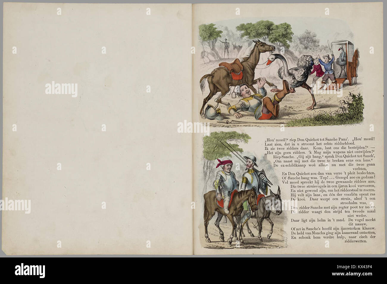 This image is part of a Dutch edition of the famous novel 'Don Quixote ...