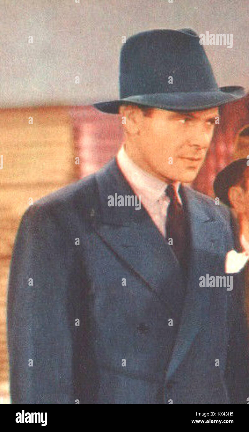 Dean Jagger from Escape By Night lobby card (cropped Stock Photo - Alamy