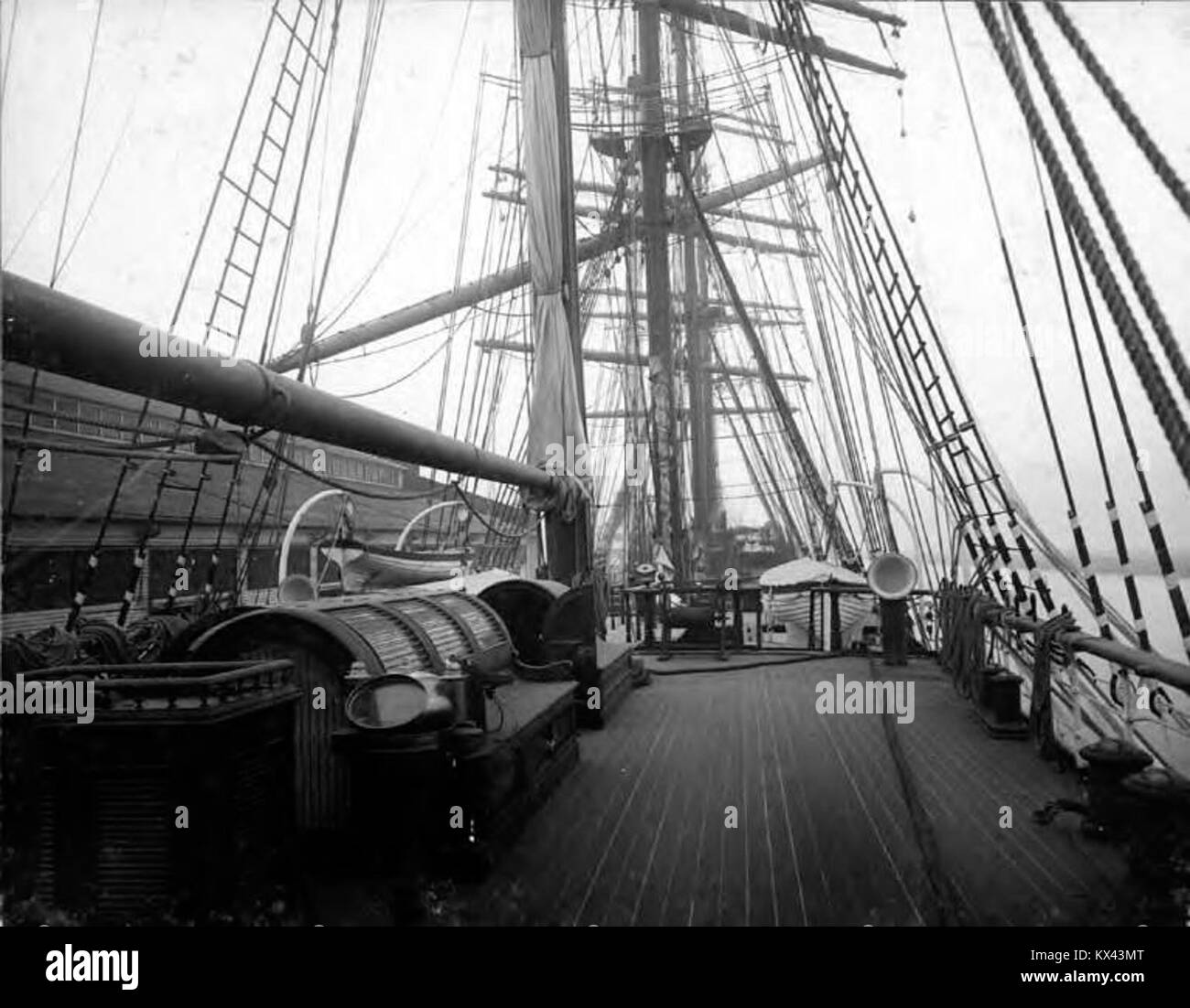 Deck of the German sailing vessel ANNA, Washington, ca 1900 (HESTER 728 ...