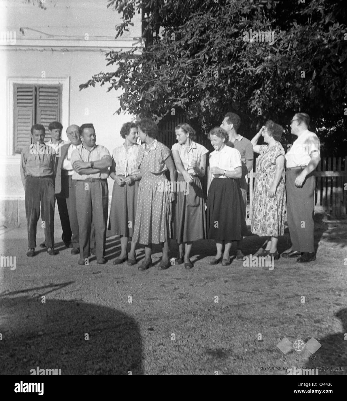 This image depicts a scene from the 1956 team event in Sentjerne ...