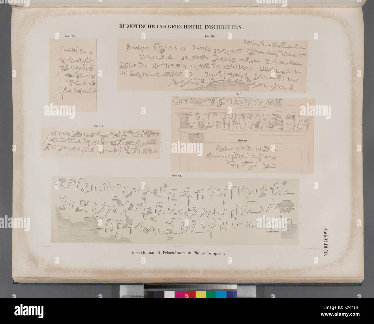 An ancient inscription in both demotic and Greek from the Wadi Hammamat ...