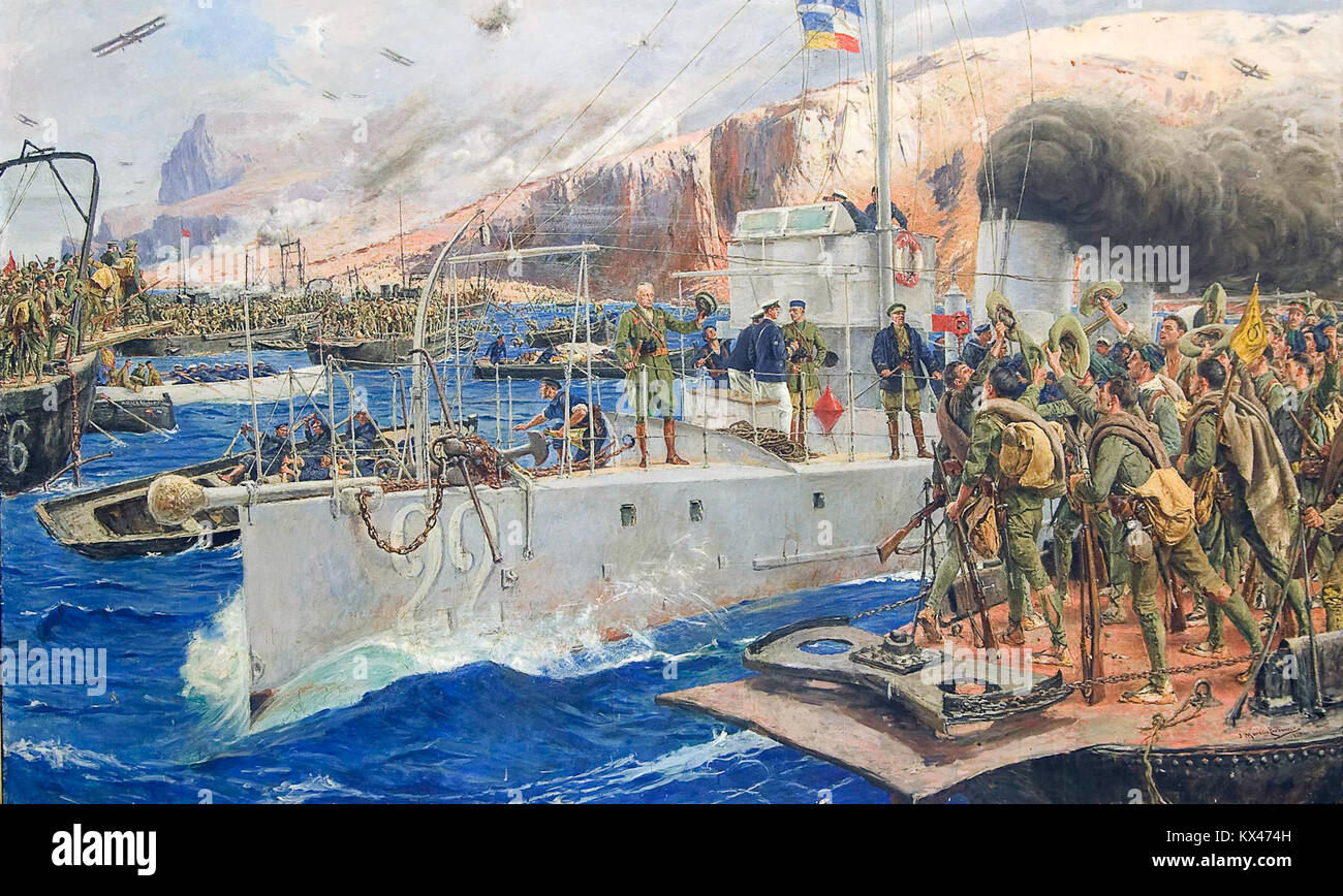 This image, titled 'Desembarco de Alhucemas,' depicts the landing at ...