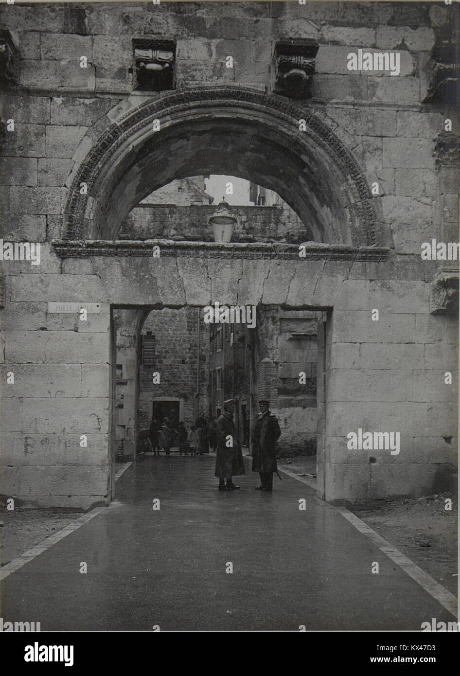 This photograph captures the details of the Diocletian Palace in Split ...