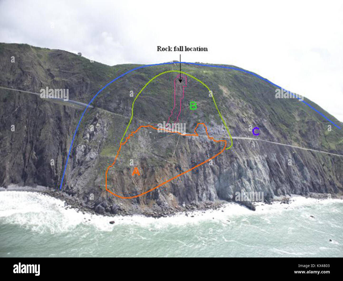 Rockslide route 1 hi-res stock photography and images - Alamy