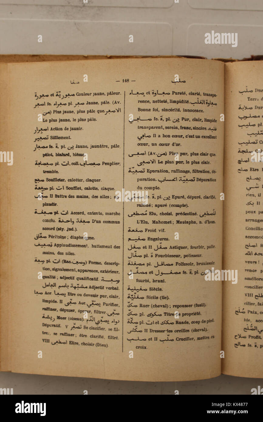 An entry from the 1938 edition of Alfred Nicolas's French-Arabic ...