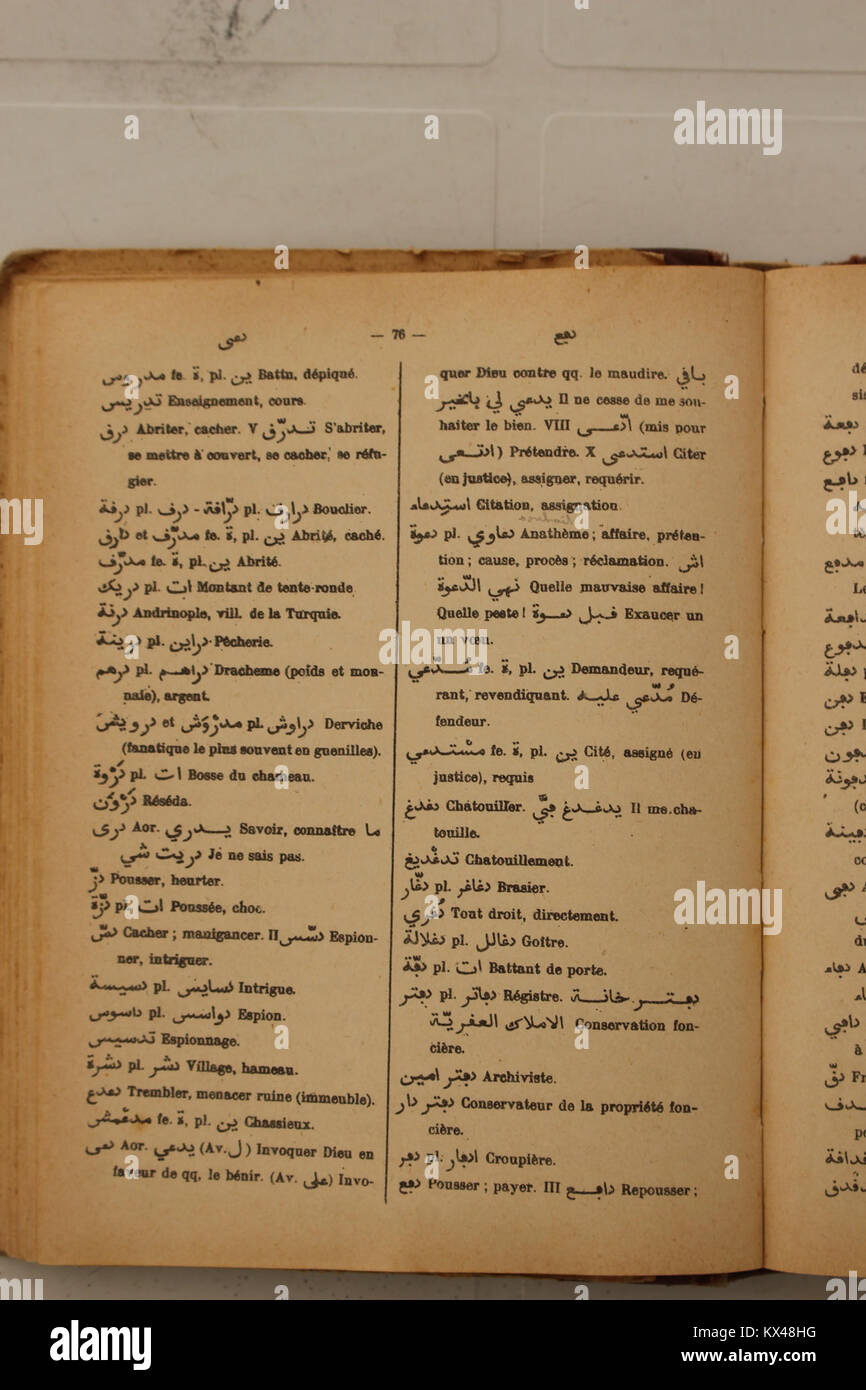 This page from Alfred Nicolas' 1938 edition of 'Dictionnaire Arabe ...