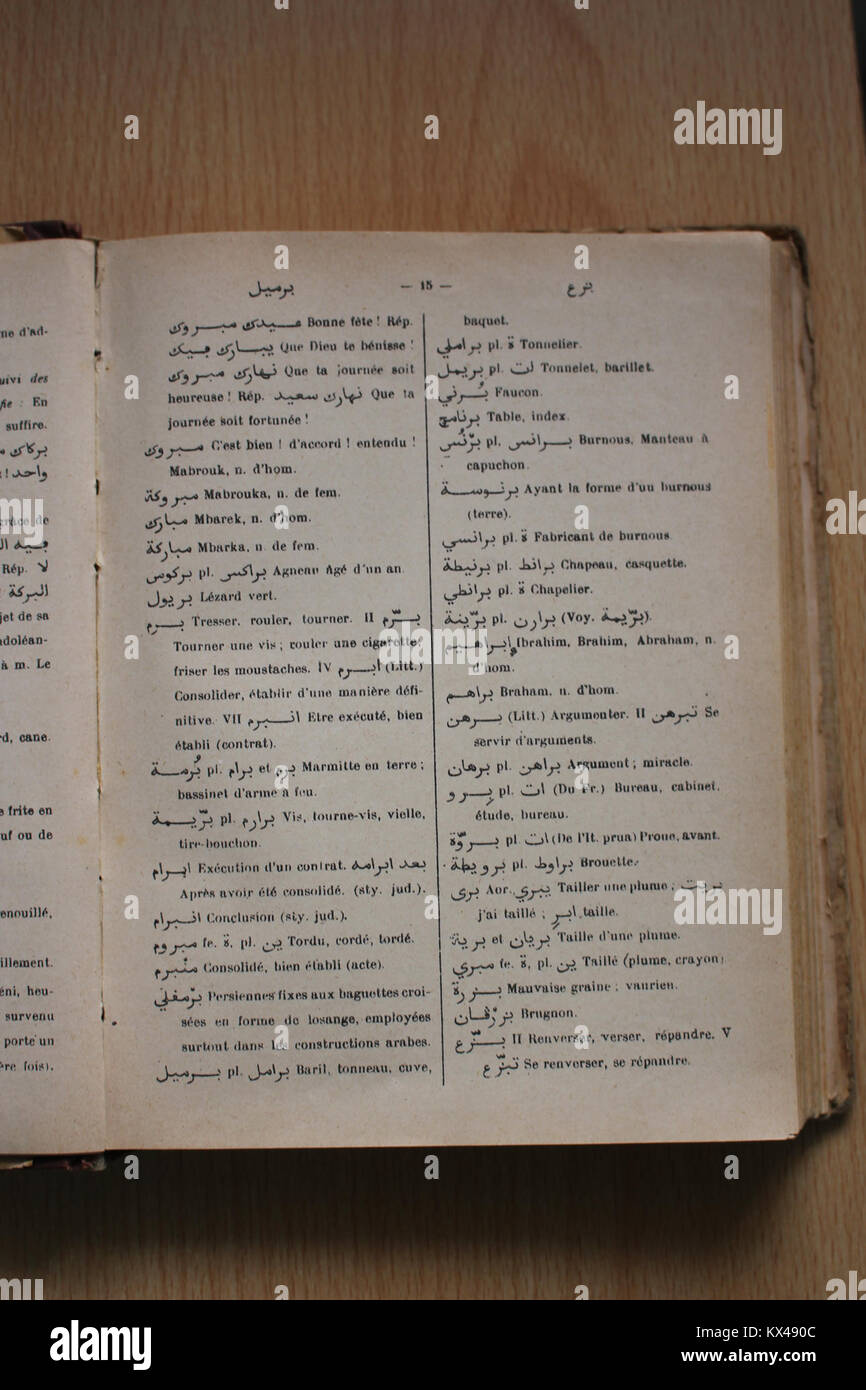 This page from the 1938 edition of Alfred Nicolas' Arabic-French ...