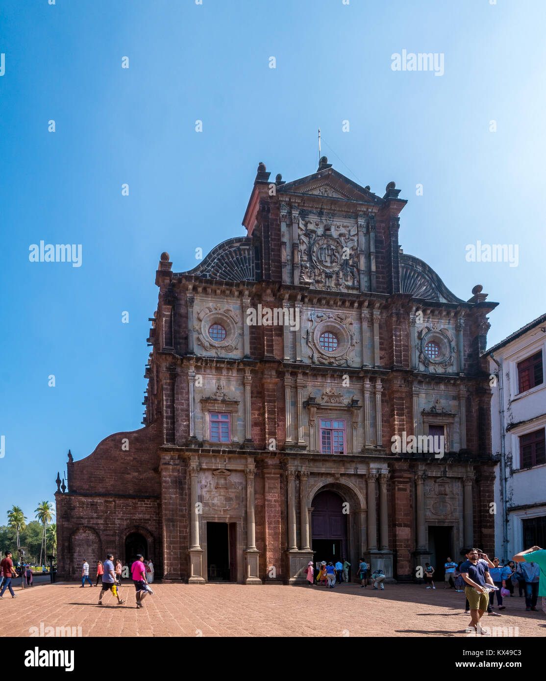 Goa, India - December 20, 2017 :Tourist visit to ancient Basilica of ...