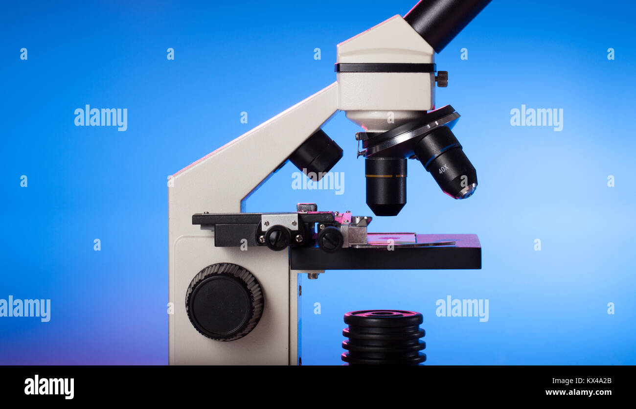 Scientific microscope in science laboratory Stock Photo - Alamy