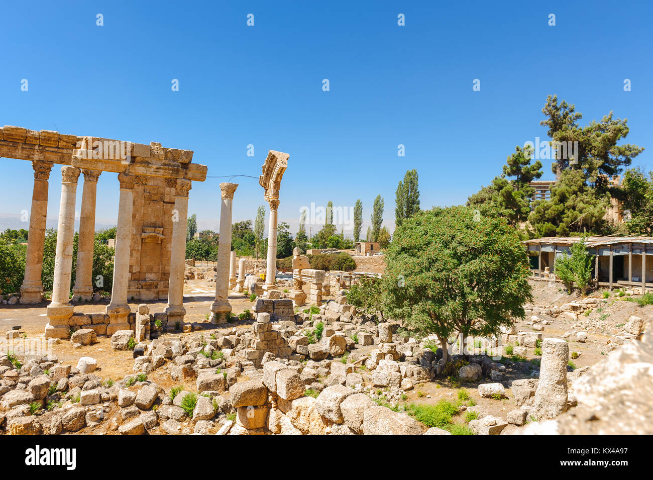 Baalbek Ancient city in Lebanon.Heliopolis temple complex.near the ...