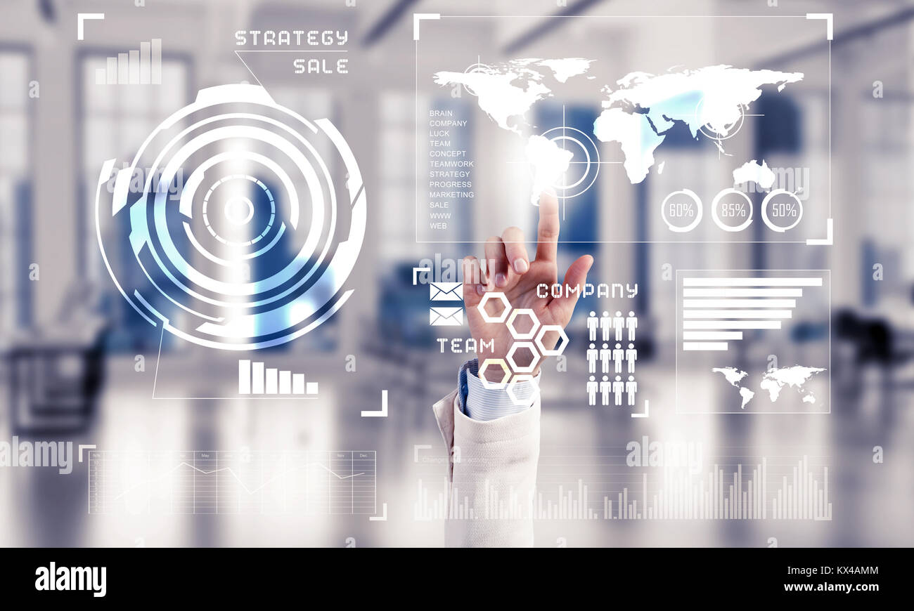 Concept of using modern technologies for business globalization Stock ...