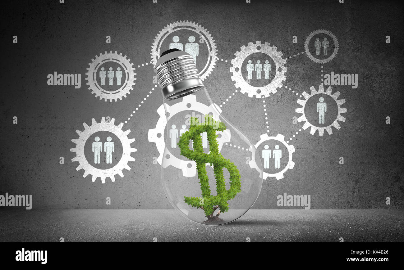 Dollar sign placed inside lightbulb Stock Photo - Alamy