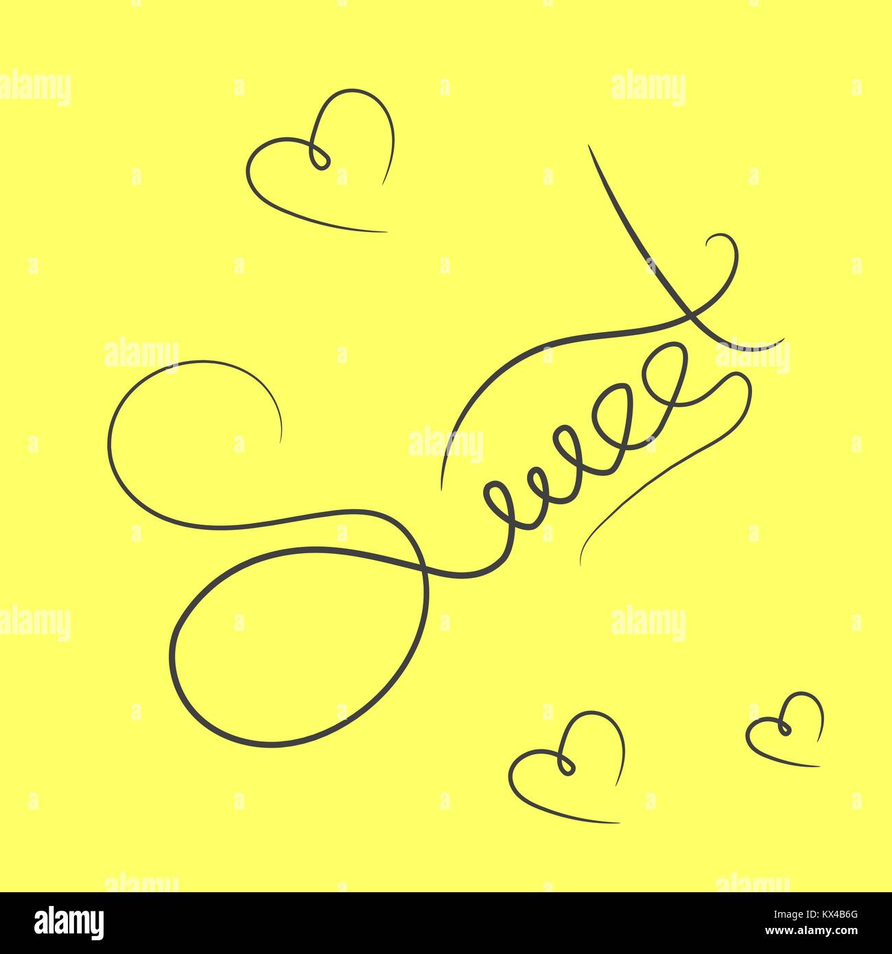 Sweet word hand drawn lettering note design element. Vector ...