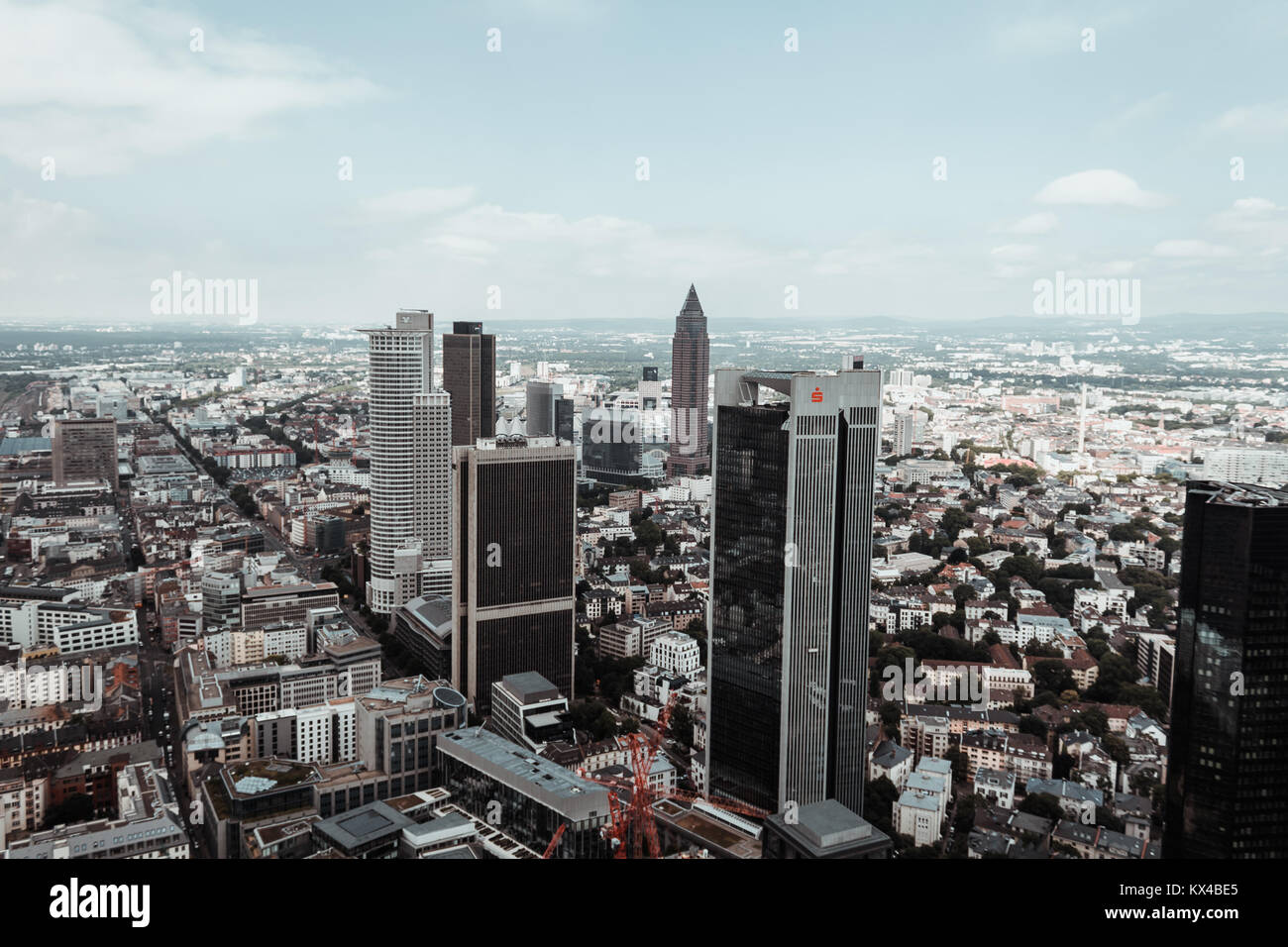 View european city Frankfurt am main skyscrapers Stock Photo - Alamy