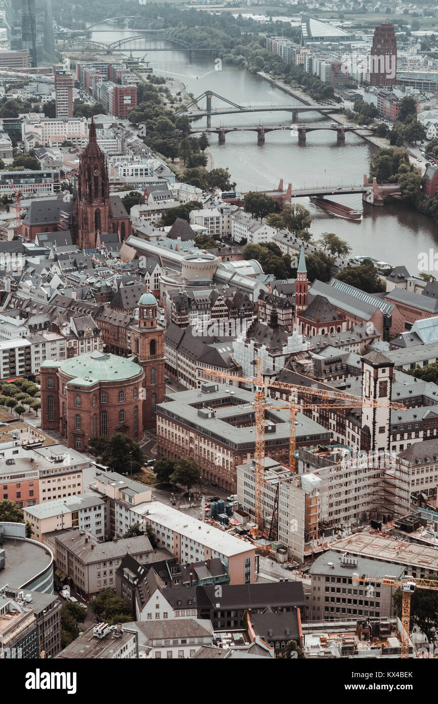 City view with main view of the european central bank hi-res stock ...