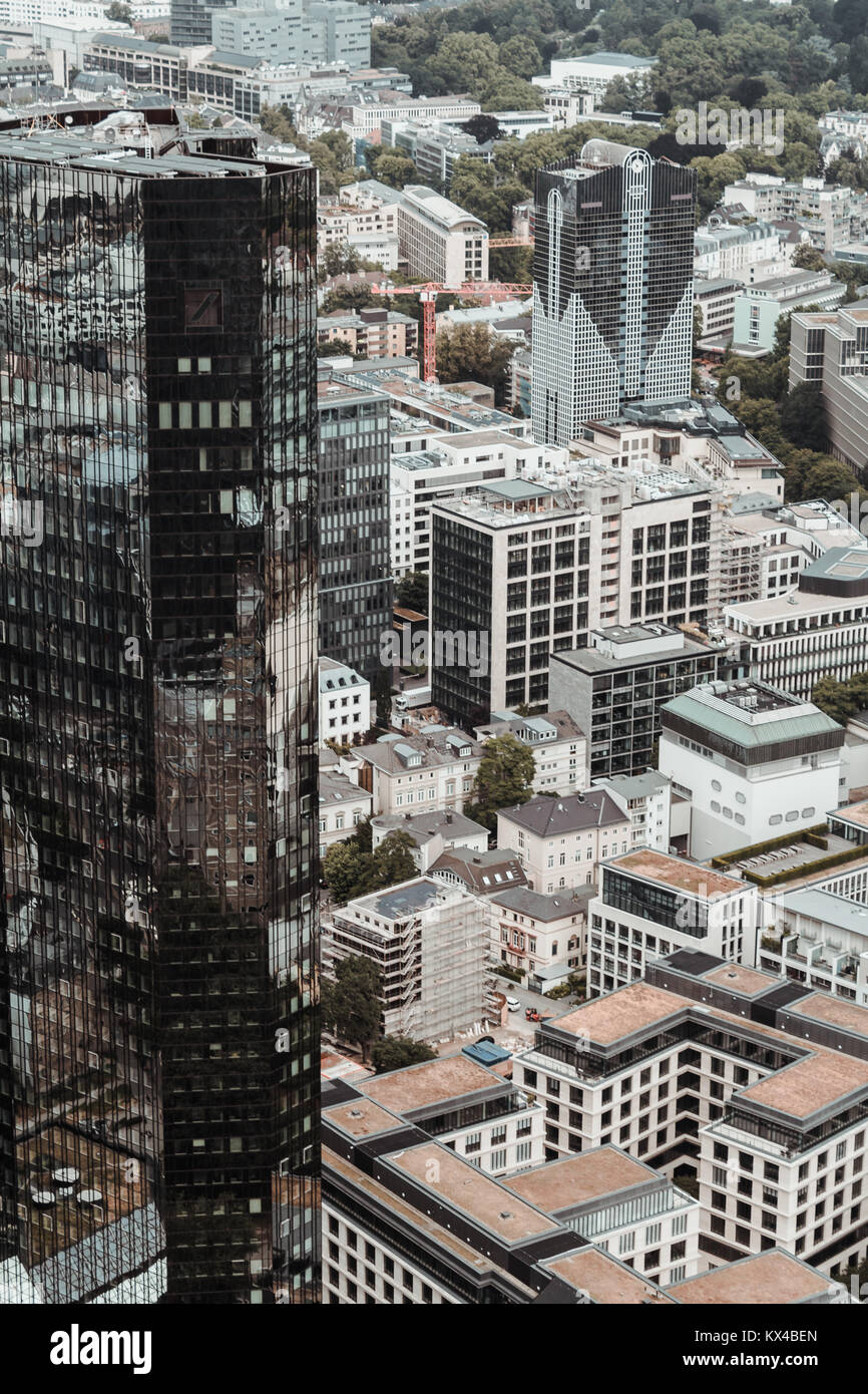 View european city Frankfurt am main skyscrapers Stock Photo - Alamy
