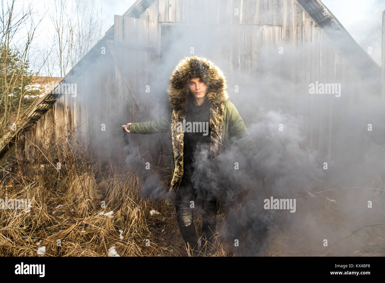 Smoking man walking street in hi-res stock photography and images - Alamy
