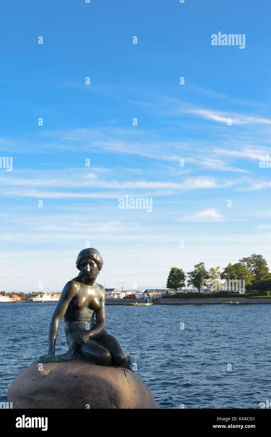 Copenhagen, Denmark. September 2016. The Little Mermaid, symbol of the ...