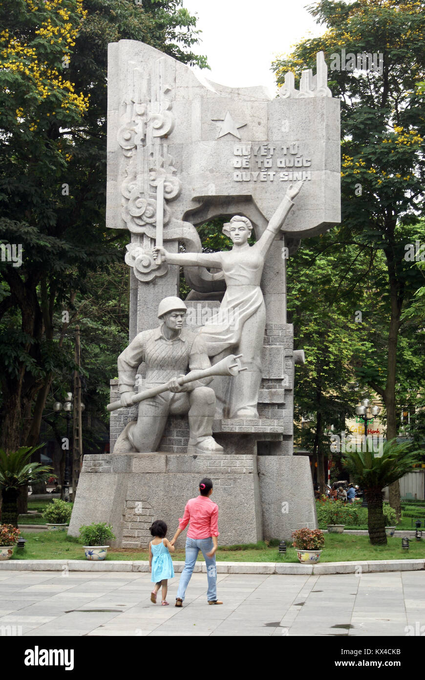 War monument in the central Hanoi, Vietnam Stock Photo - Alamy