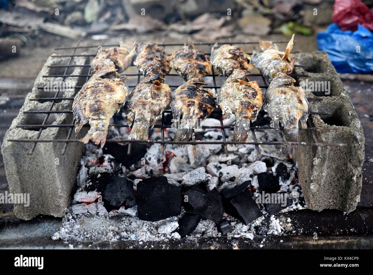 Filipino traditional cuisine cooking style in the garden Stock Photo ...