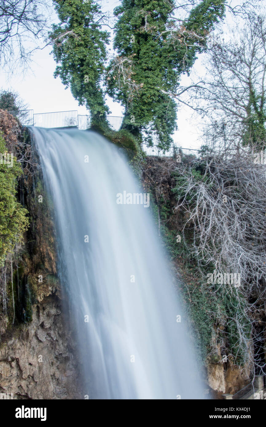 The 70 meters tall waterfall of Edesaa Greece Stock Photo - Alamy